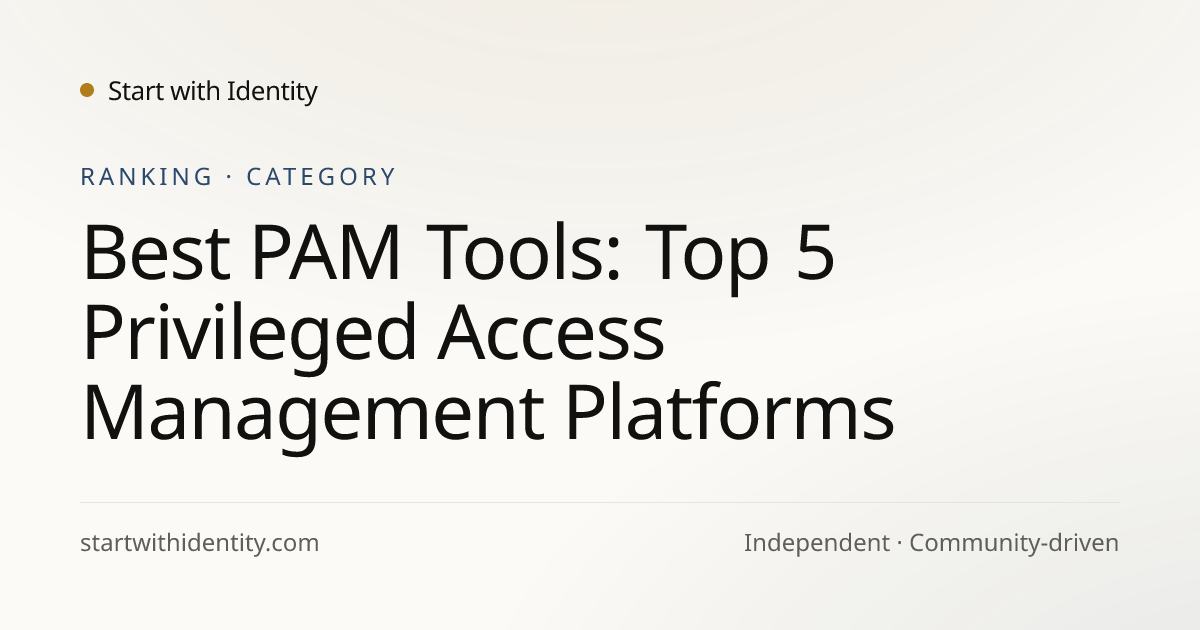 Best PAM Tools: Top 5 Privileged Access Management Platforms · Start ...